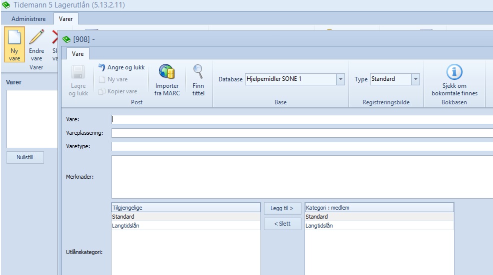 Tidemann Lager (Hjelpemiddellager): Tidemann Lagersystem