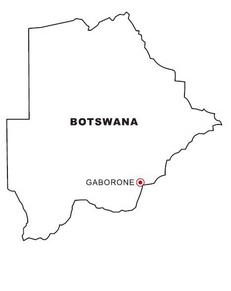 Botswana Flag Sheet Coloring Pages