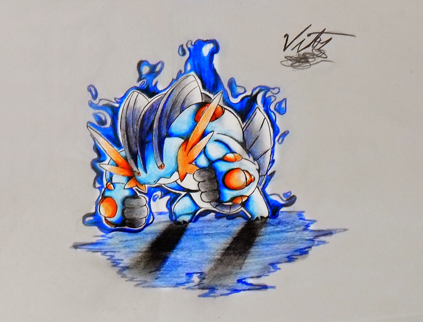 Tutorial de Desenho Mega Swampert + Ash + Cena do Anime