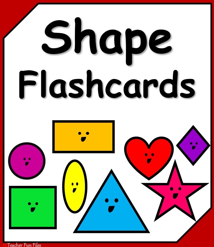 Teacher Fun Files: 2D Shape Flashcards for Kindergarten