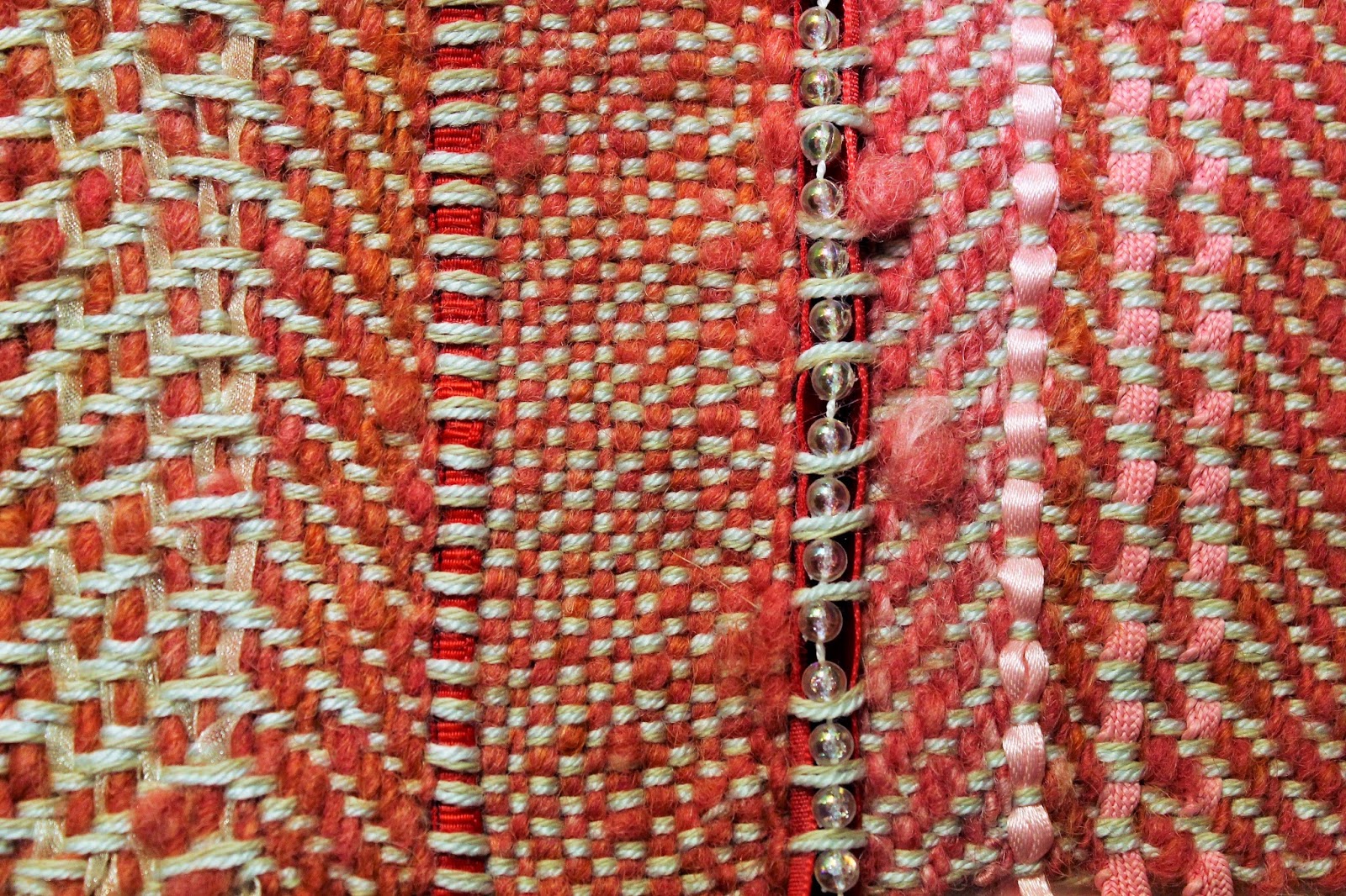 Silver Bells and Cockle Shells: Hand Woven Fabric Sample