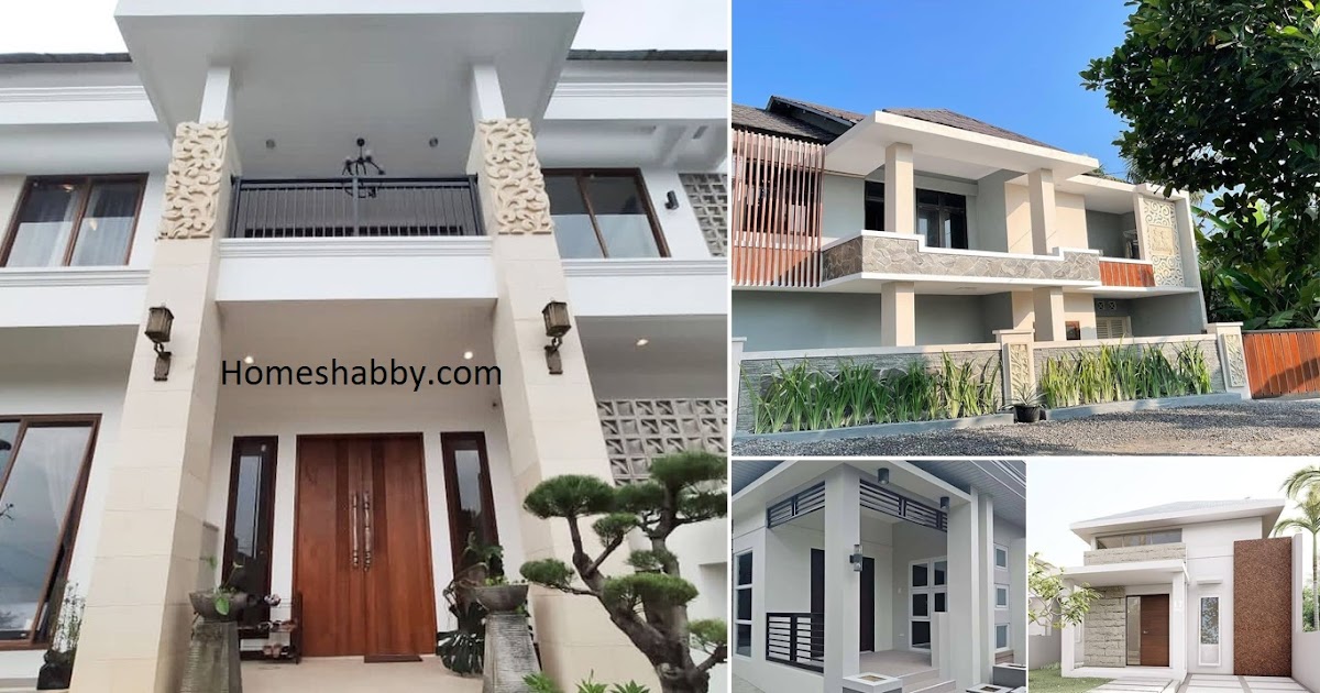 7 Contoh Model Desain Tiang Teras Segi Empat, Menyulap Fasad Rumah Jadi ...