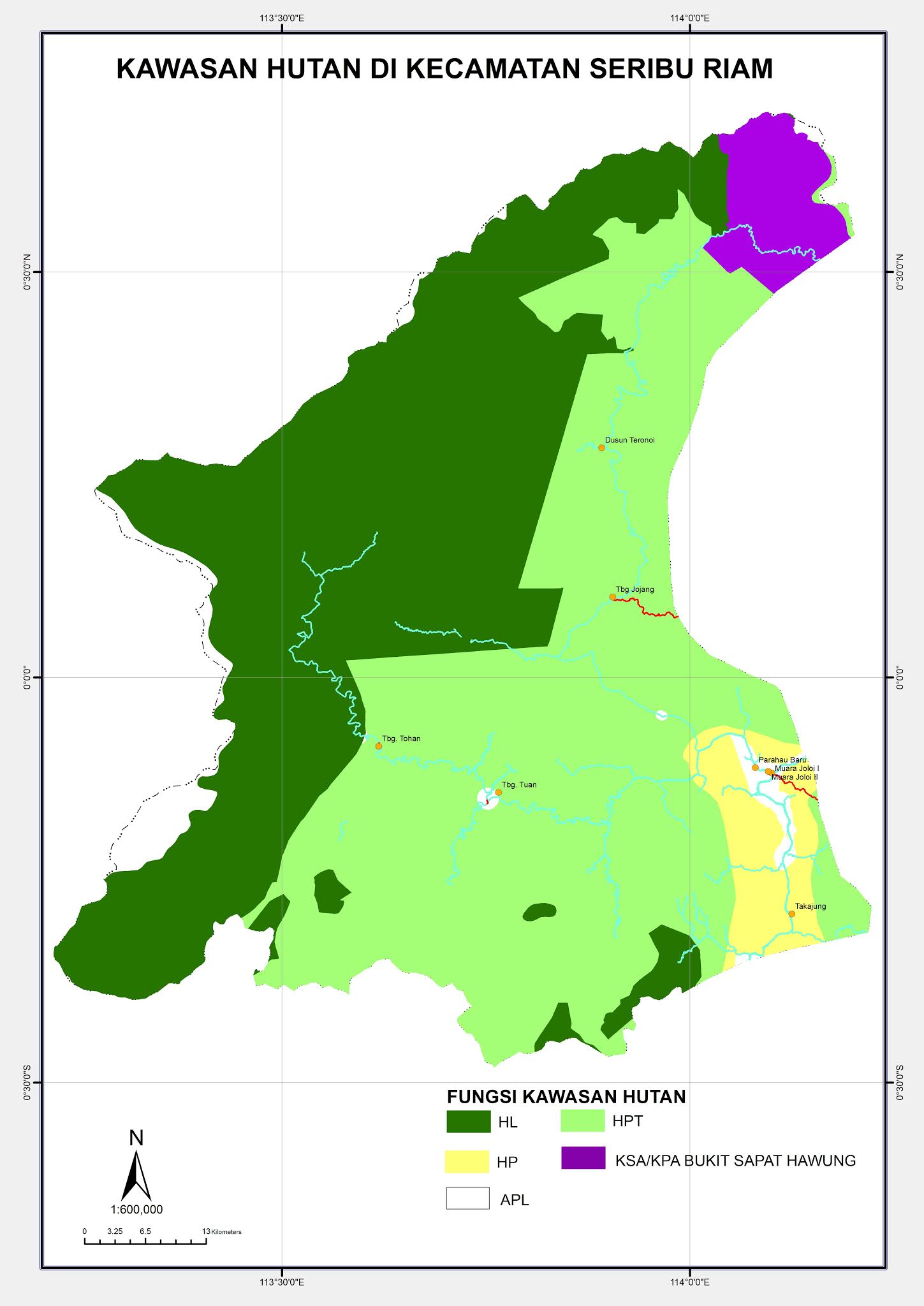 PENYULUHAN KEHUTANAN UPT KPHP MURUNG RAYA: KAWASAN HUTAN DI KECAMATAN ...