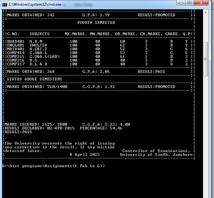 Simple Marksheet Program in java Simple Marksheet Program in java