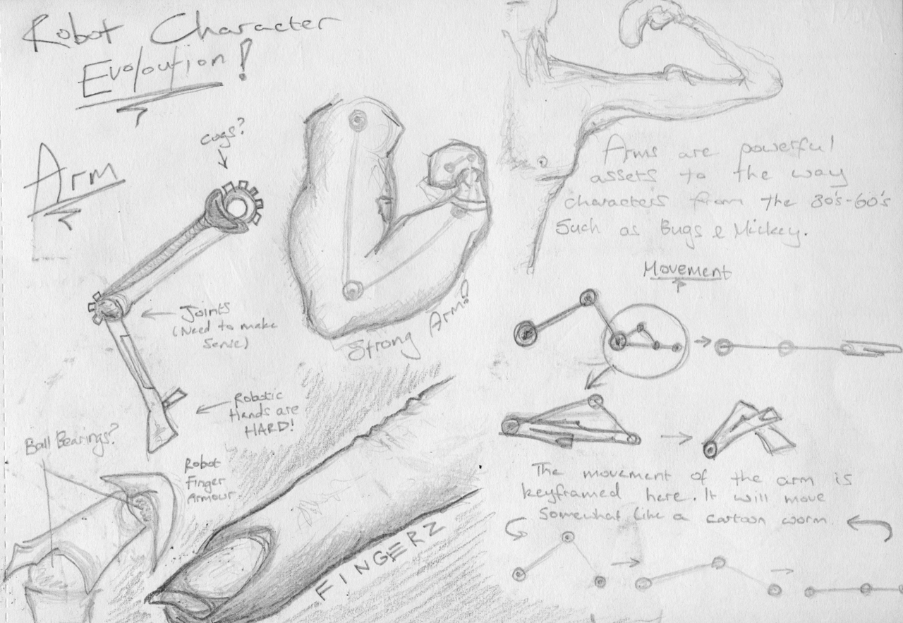 Funny Foibles: Character Development - Robot - Arm