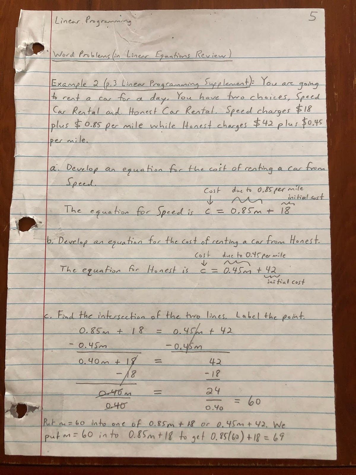 Professor Frank’s Math Blog: Linear Equations Review - Word Problems ...
