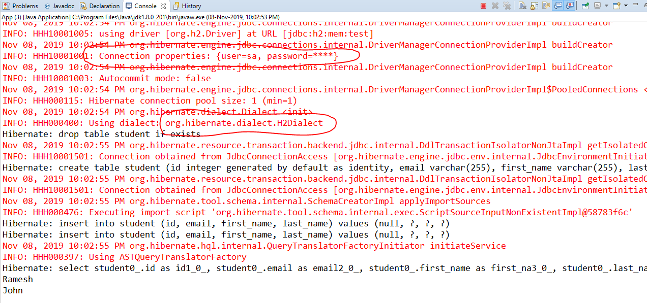 Hibernate H2 Database Example Tutorial
