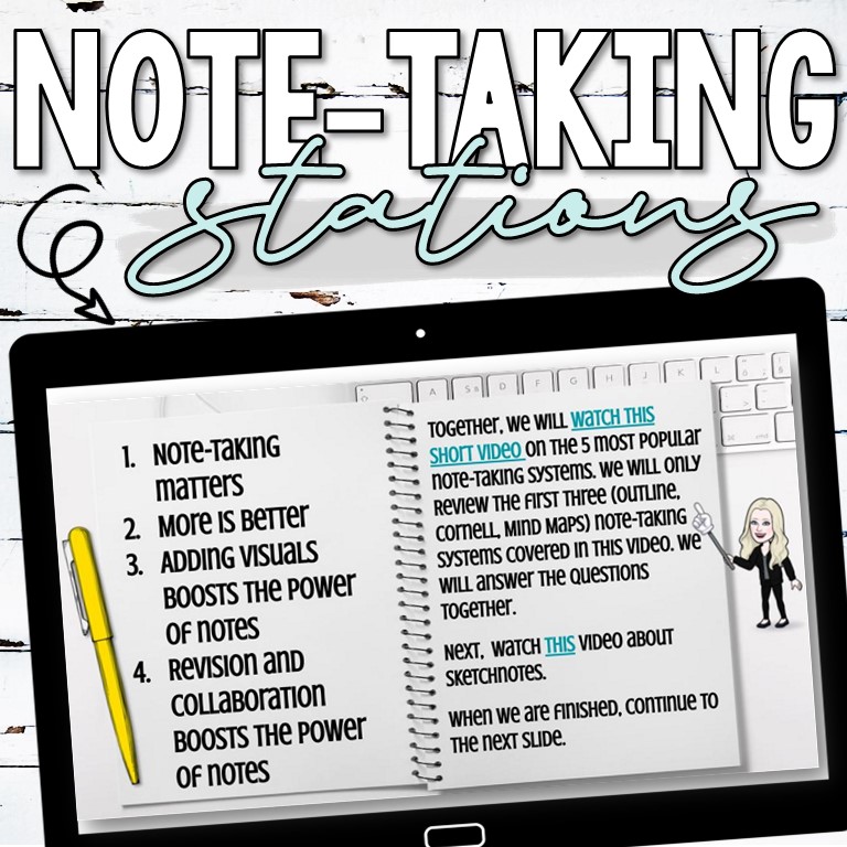 Note-taking Stations in a Middle School Classroom