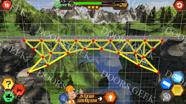 Bridge Construction Simulator [Easy] Level 28 ~ Doors Geek