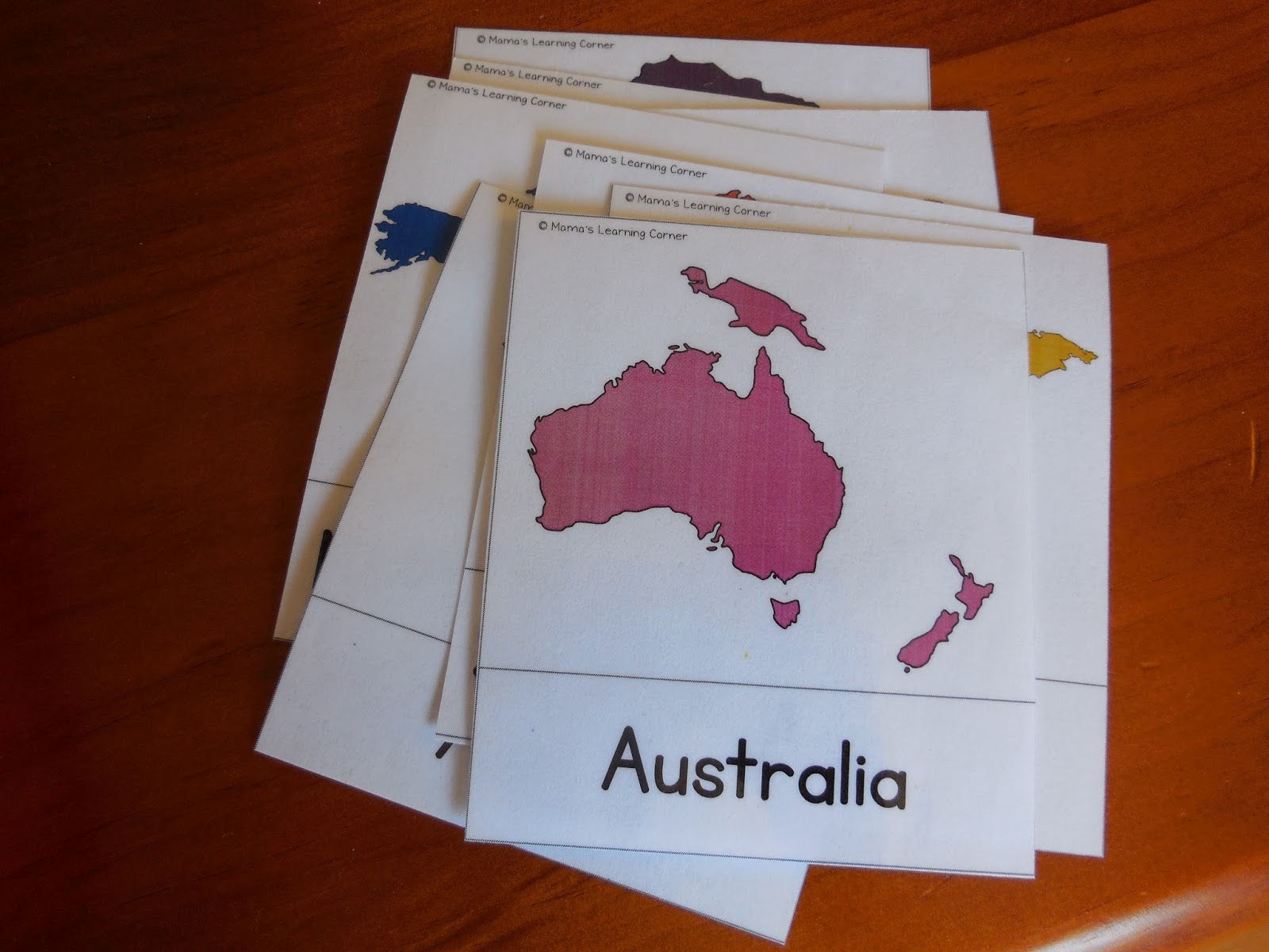 The Paper Maid: Montessori Continents Matching