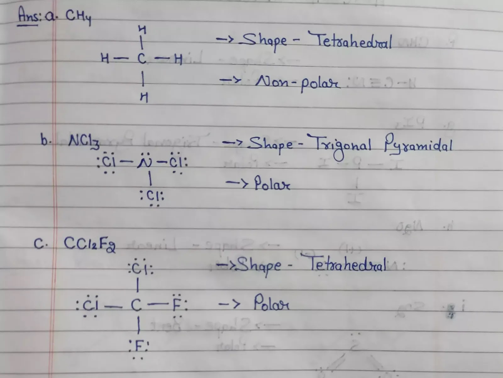 Trickmez: #81 Draw Lewis structures name shapes and indicate polar