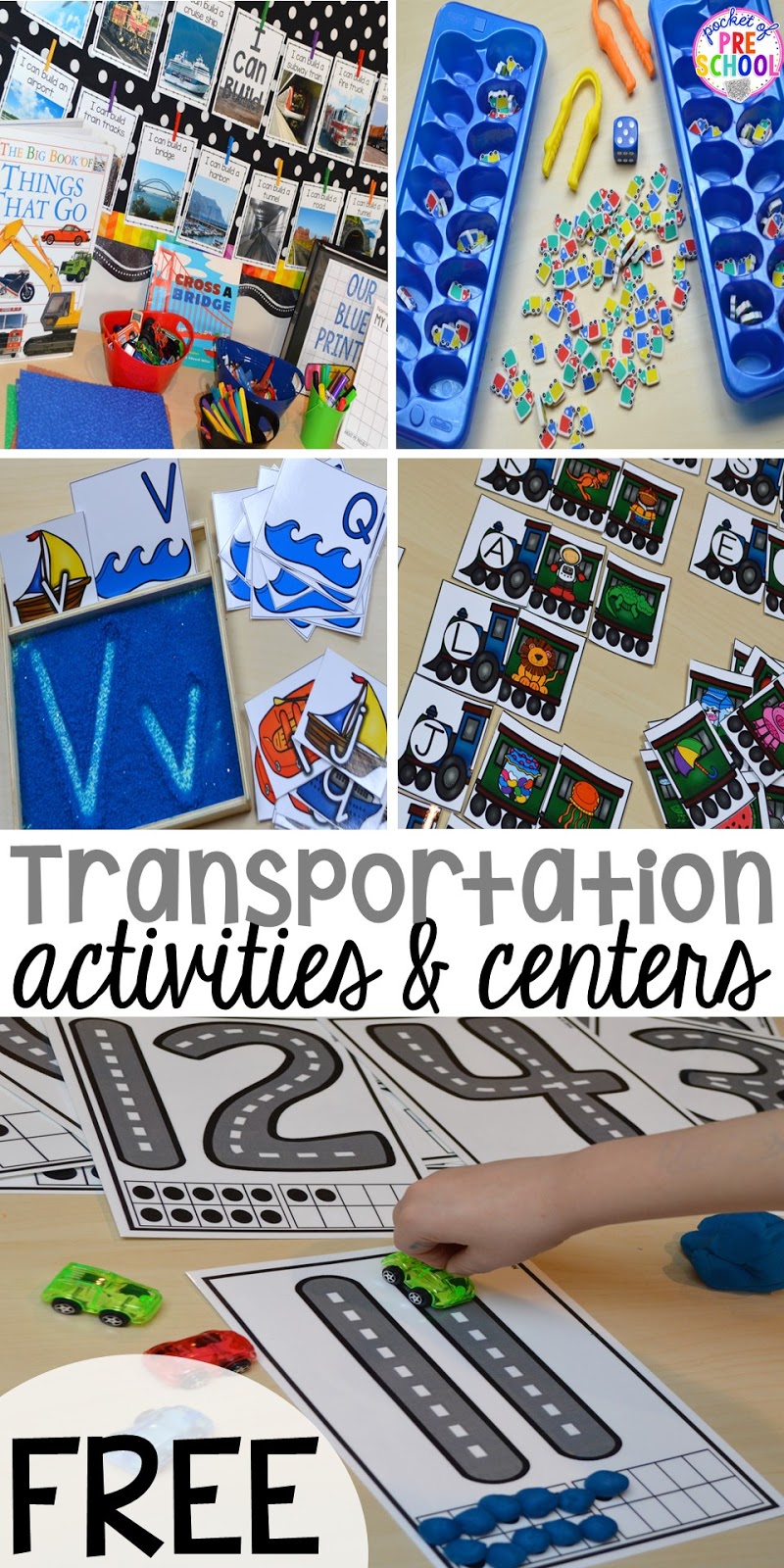 Transportation Centers and Activities (Road Number Mat Freebie too ...