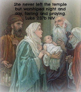 Women of the Bible ~ Anna ~ Scripture Saturday ~ Luke 2:37b - Women in ...