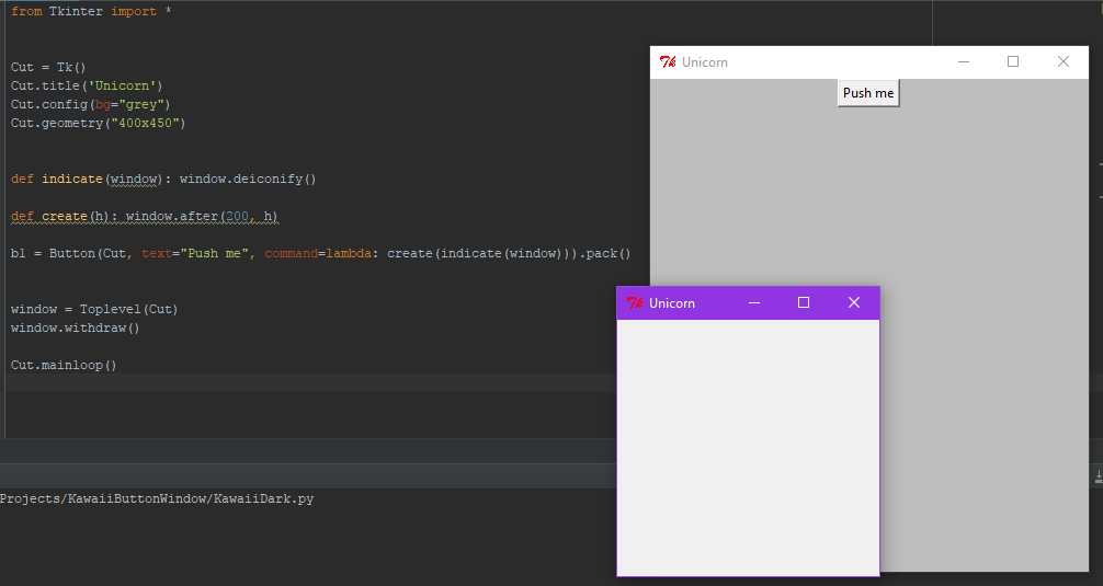 Ejemplos de Python con la librería Tkinter usando PyCharm