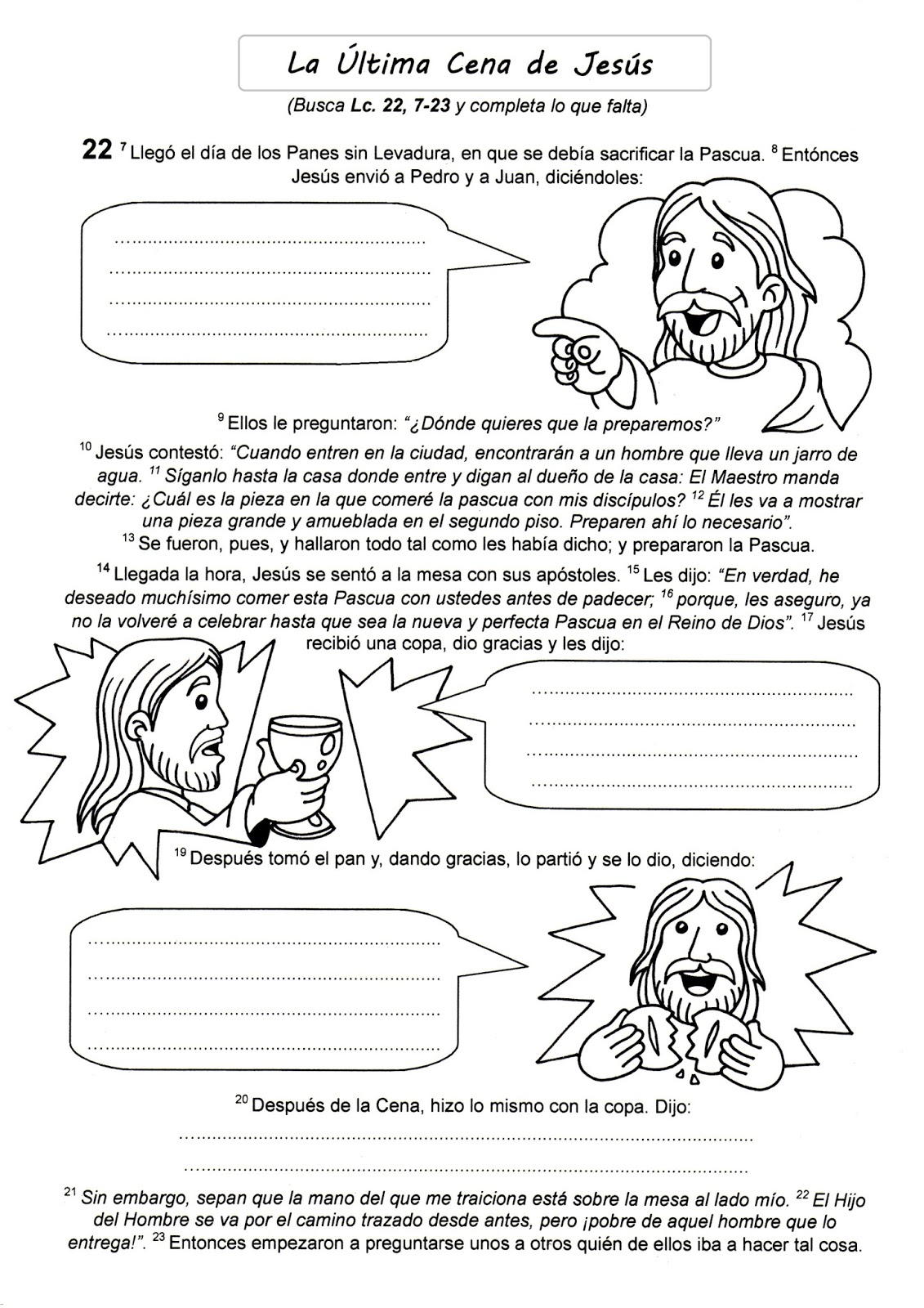 SEMANA SANTA: FICHAS