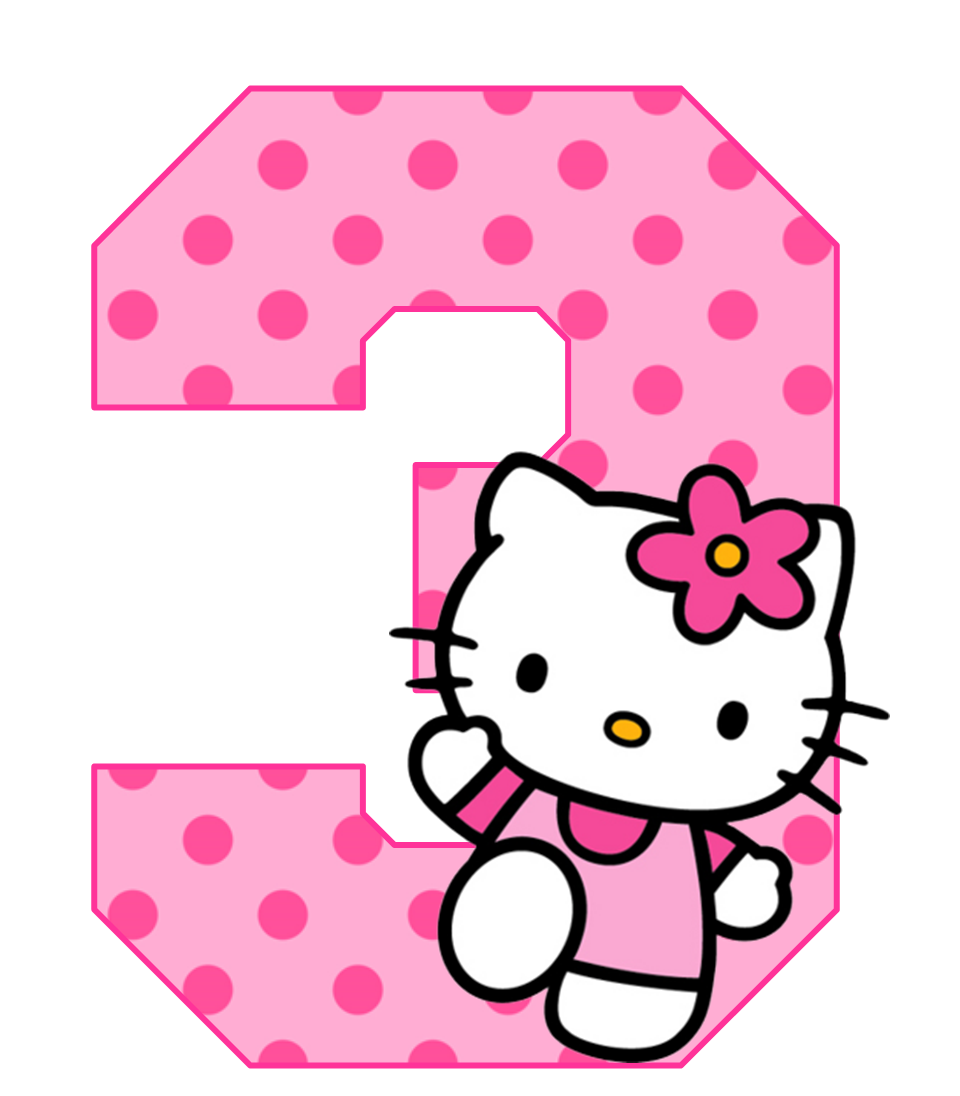 Kits imprimibles gratis : Números Hello Kitty