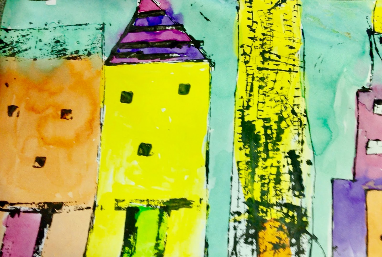 TNPS Student Artists: YEAR 1 BUILDING PRINTS