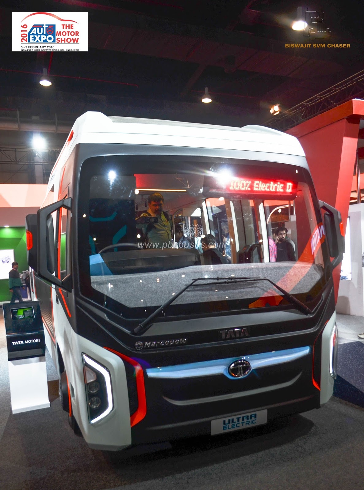 TATA Ultra Electric Bus at Auto Expo 2016 Delhi | Biswajit SVM Chaser