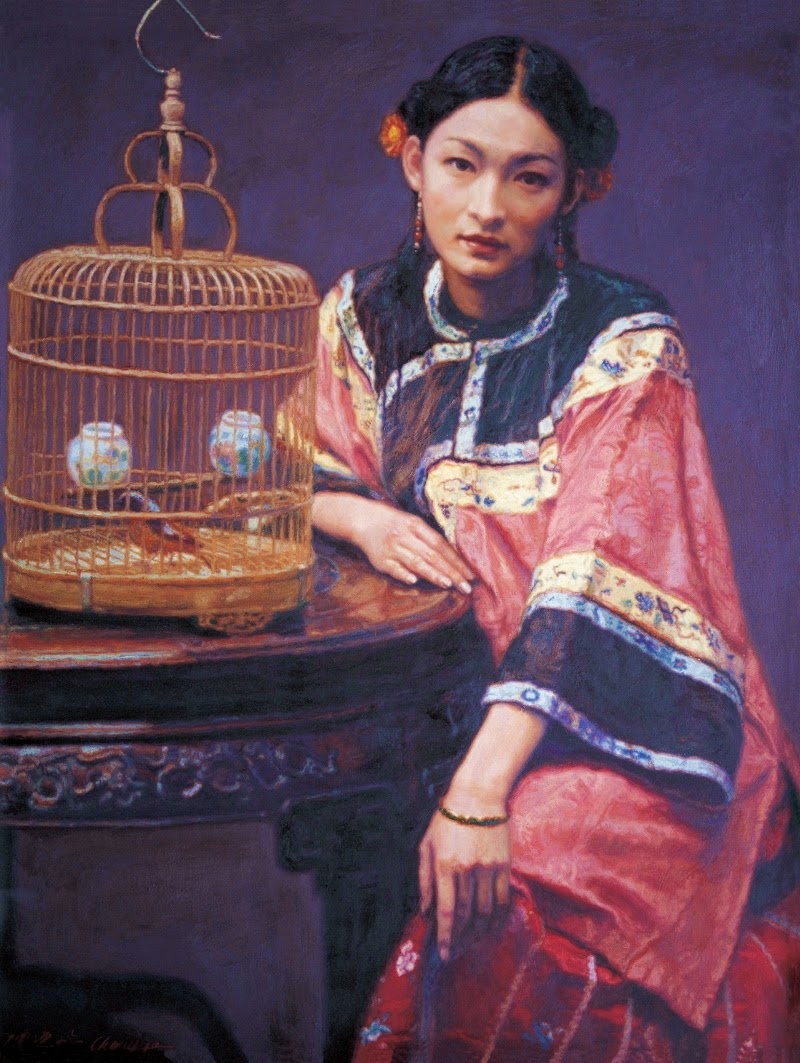 Chen YIFEI 陈逸飞 (1946-2005) | Catherine La Rose ~ The Poet of Painting