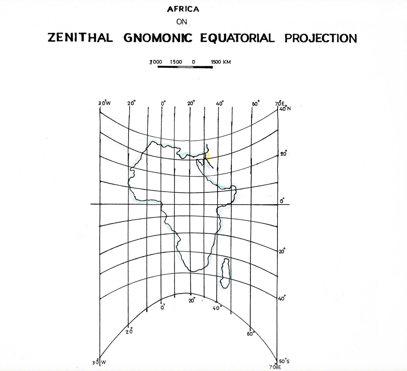 ZENITHAL GNOMONIC EQUATORIAL PROJECTION FOR THE CONTIENT SOUTH AMERICA ...