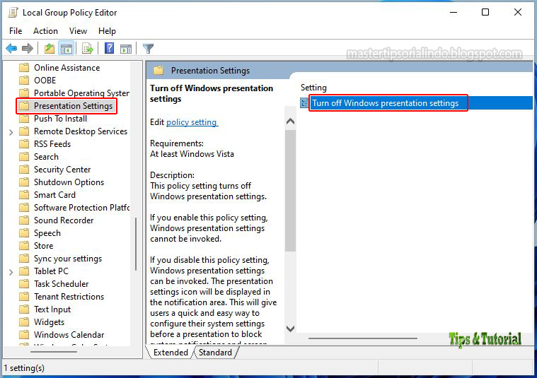 Cara Nonaktifkan Windows Presentation Settings di Windows 10/11 ...