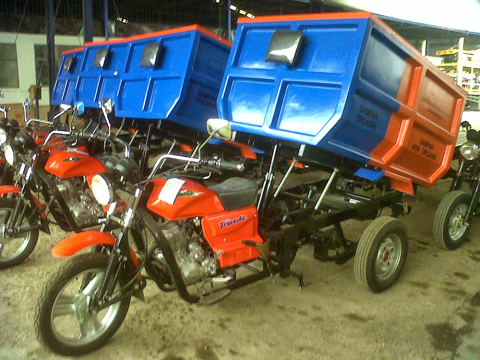 kaisar motor tiga roda, motor tiga roda bak sampah, triseda bak standar ...