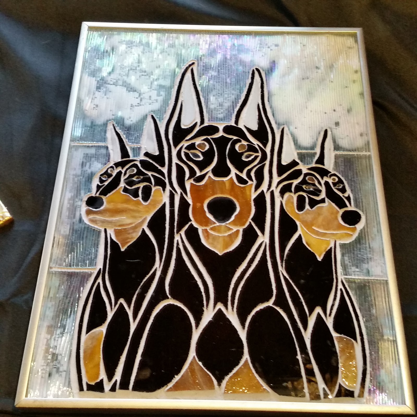 Stained Glass Dobermans donated to DRM by Groomer at Ruffin' Inn Pet ...