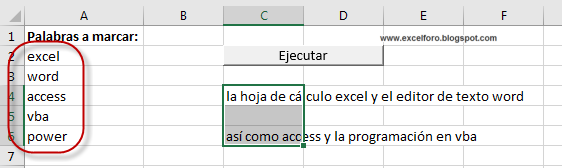 Vba Objeto Dictionary Resaltar Palabras Elegidas Dentro De Un Rango Excel Foro Un Blog De