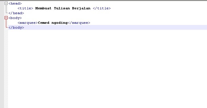 Cara Membuat Tulisan Berjalan Di Html