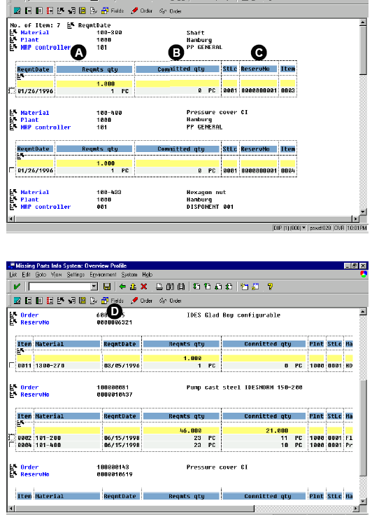 Sap Abap Programming Report On Missing Parts Info System Sap Abap