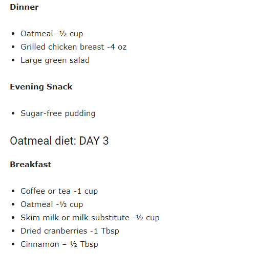 7-Day Oatmeal Diet Plan To Lose up 10 Pounds In a Week | Weight Loss ...