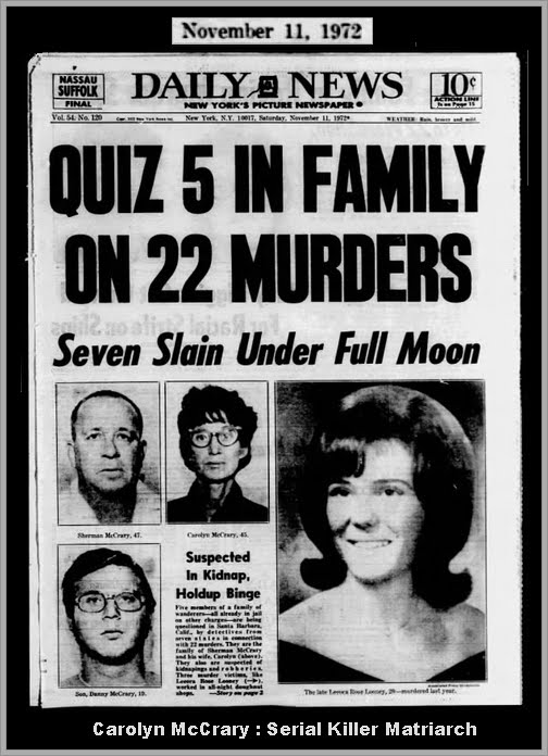 Unknown Gender History: The McCrary Crime Family & 2 Female Serial ...