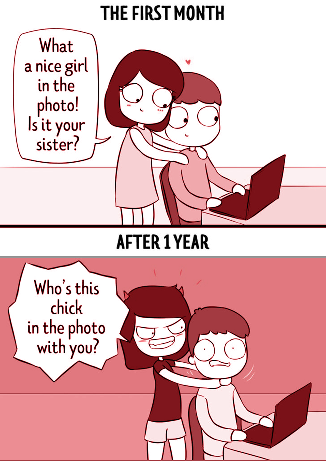 Relationship In The First Month Vs A Year Later - Trootop: Ultimate ...