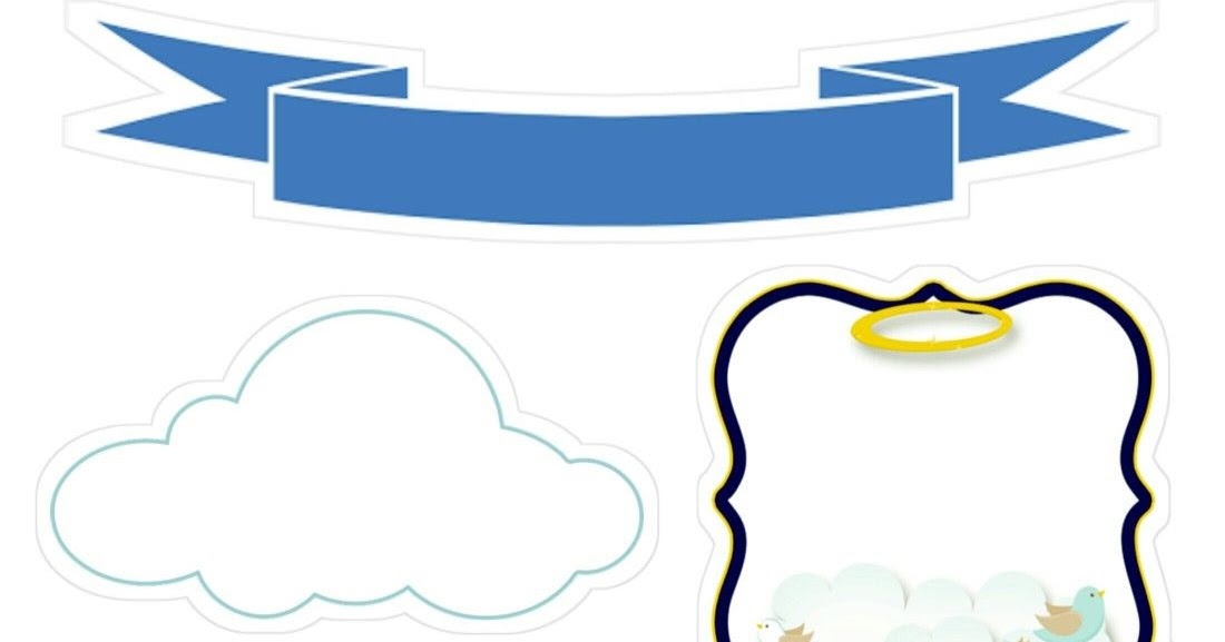 Hidden in Clouds Angel: Free Printable Cake Toppers | Oh My First ...