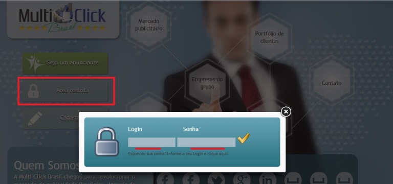 Multiclick Brasil: Cadastro.