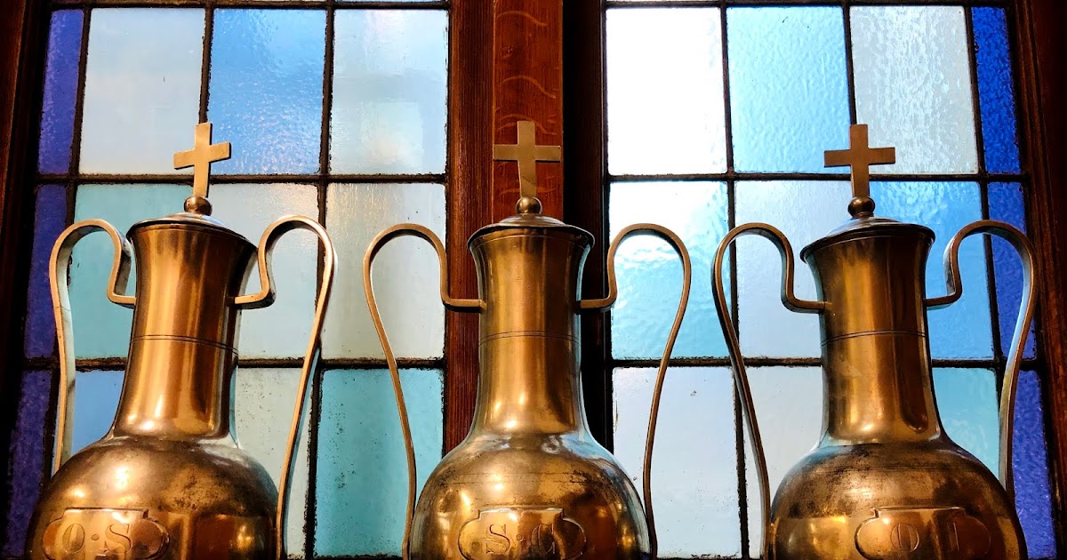 Holy Oil Set from a Cathedral Ambry ~ Liturgical Arts Journal