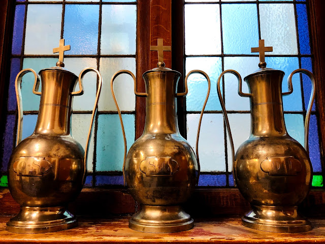 Holy Oil Set from a Cathedral Ambry ~ Liturgical Arts Journal