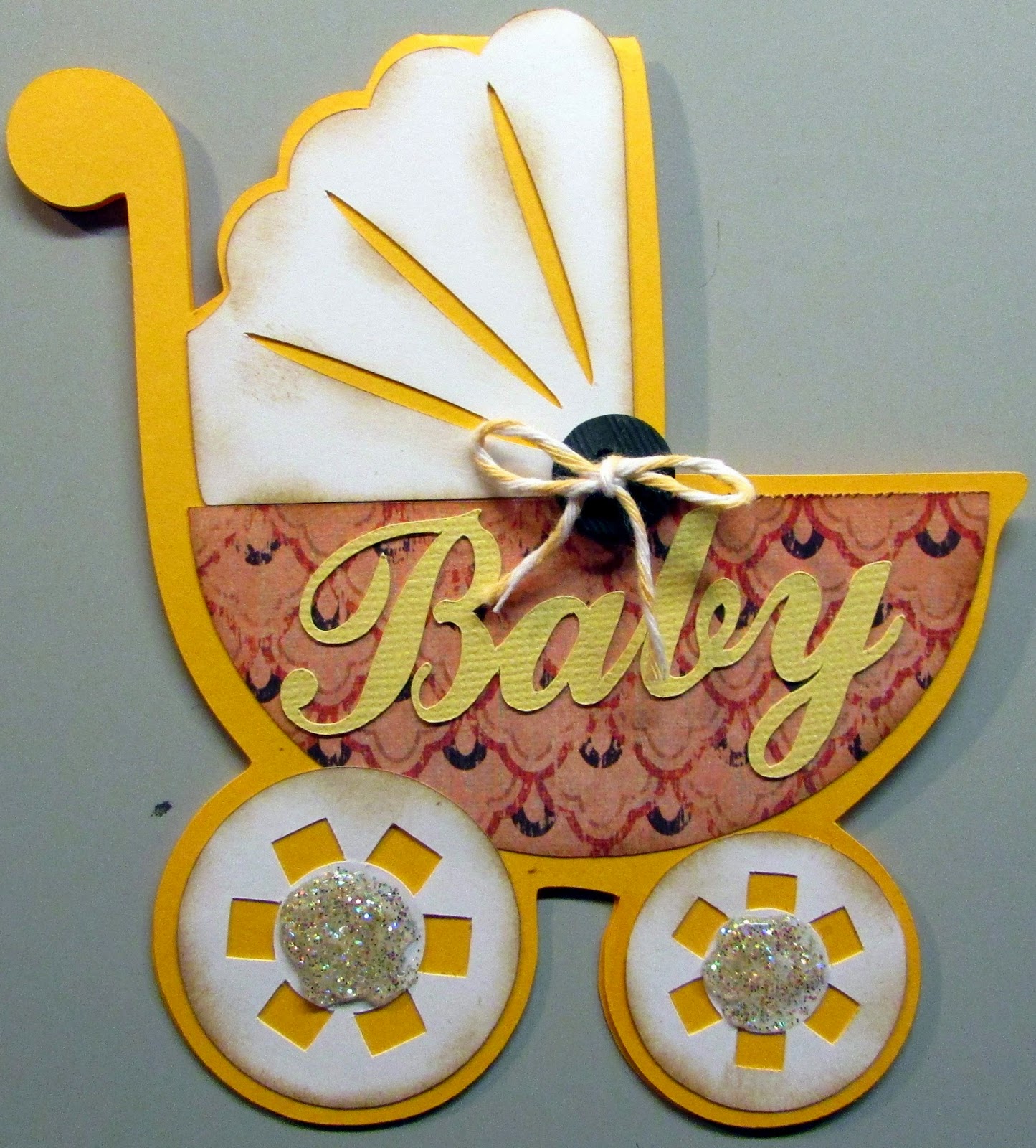 Tina's Scrap Corner: Baby Buggy Shape card for Creative Cutting Challenge
