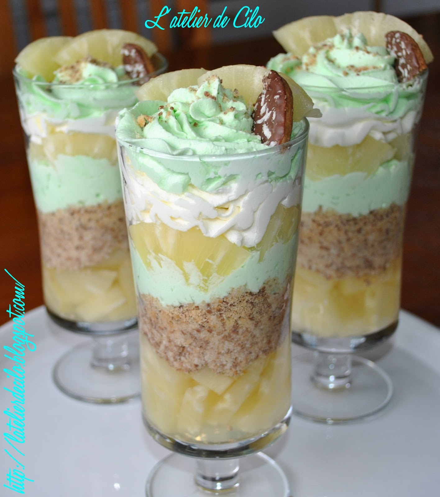 L'atelier de Cilo: « Trifle » Ananas / Granola coco / Chantilly Mojito