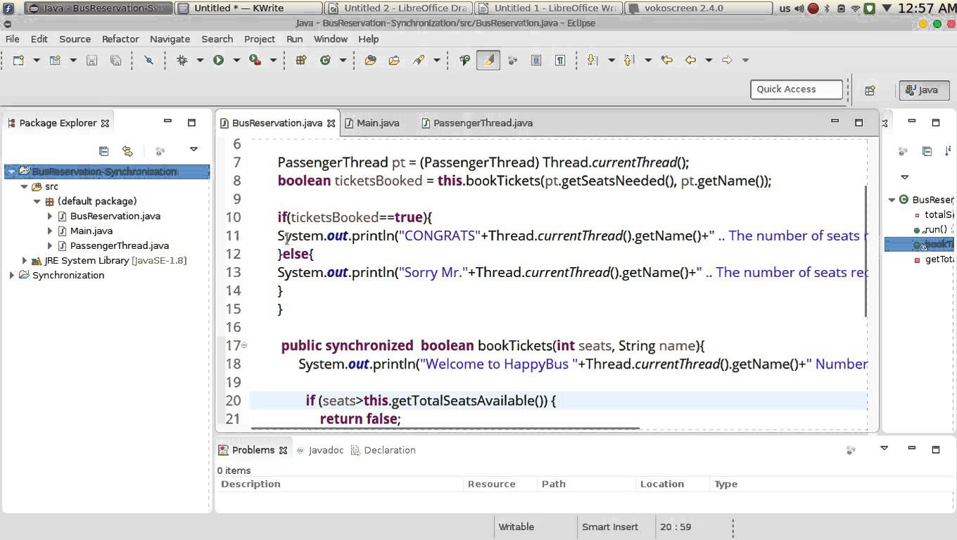 150 Java Advanced Synchronization Examples امثلة عن التزامن كورسات بالعربي