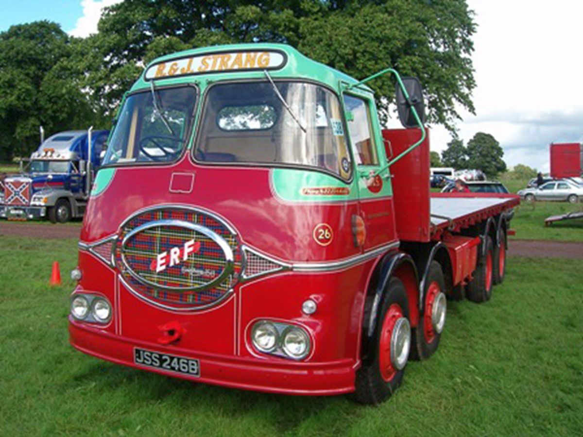 transpress nz: 1956 ERF 4-axle flatbed truck