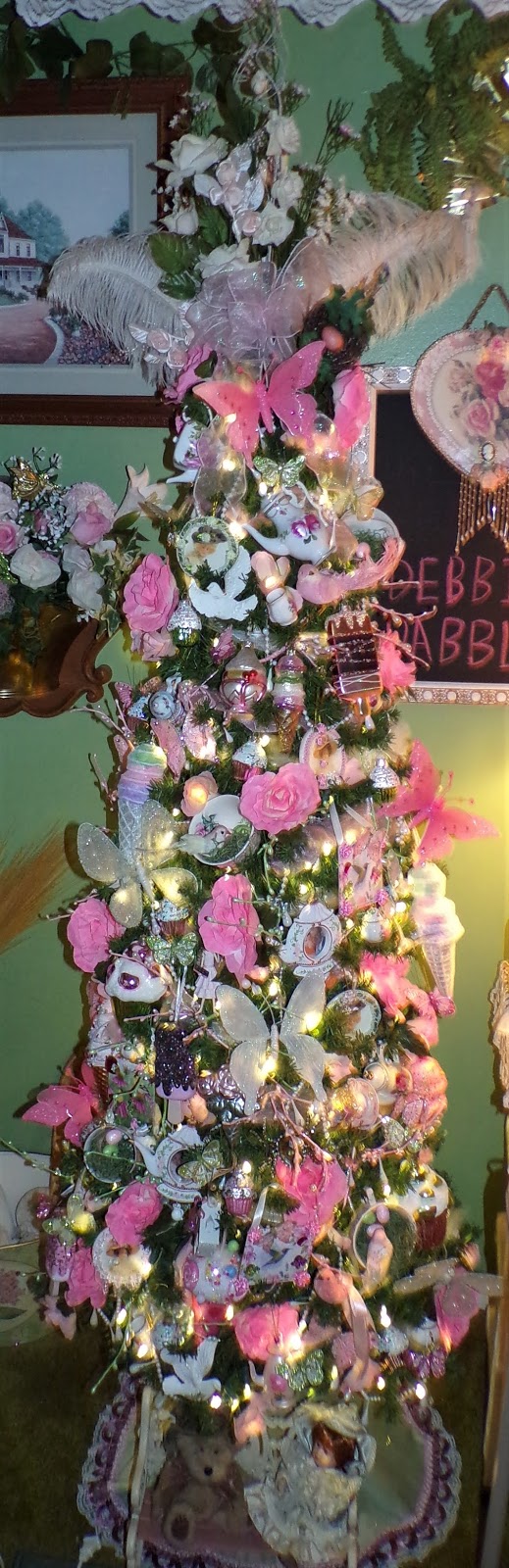 DEBBIE-DABBLE BLOG: Summer Garden Tea Party Tree in the Craft Room
