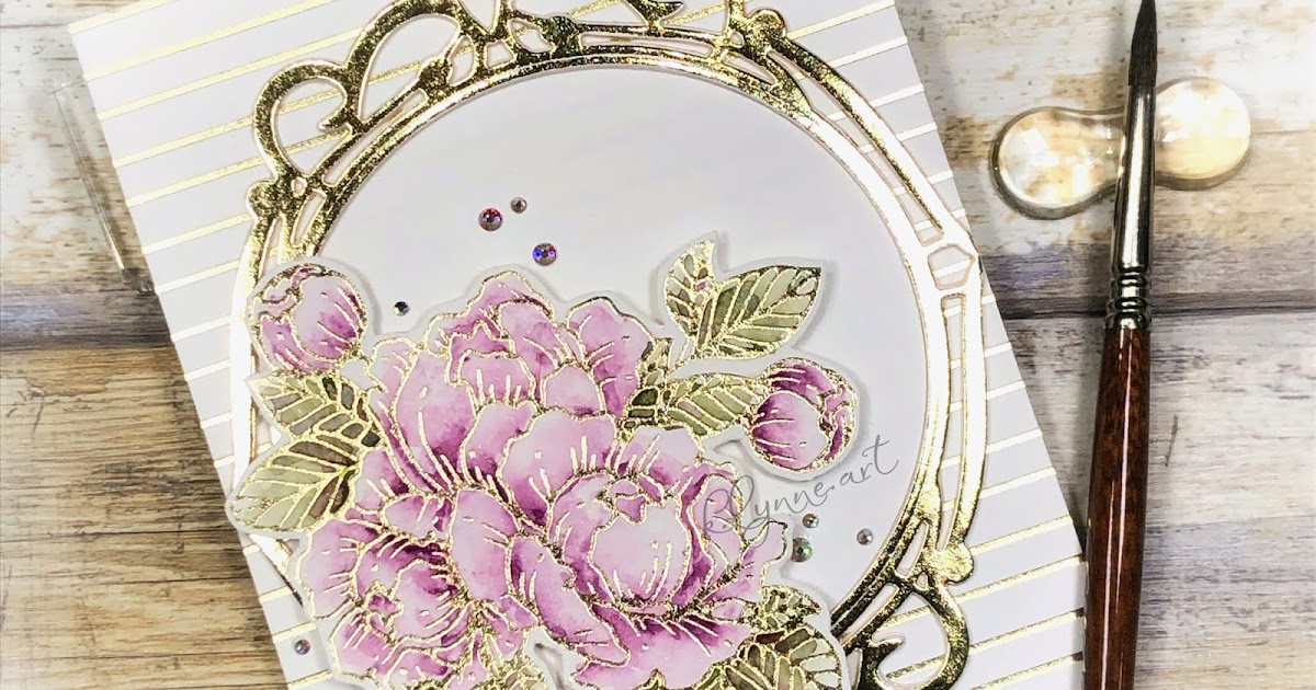 foiled frame featuring Spellbinders...