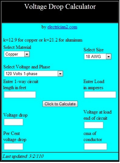 Voltage Drop Calculations- Part Five ~ Electrical Knowhow