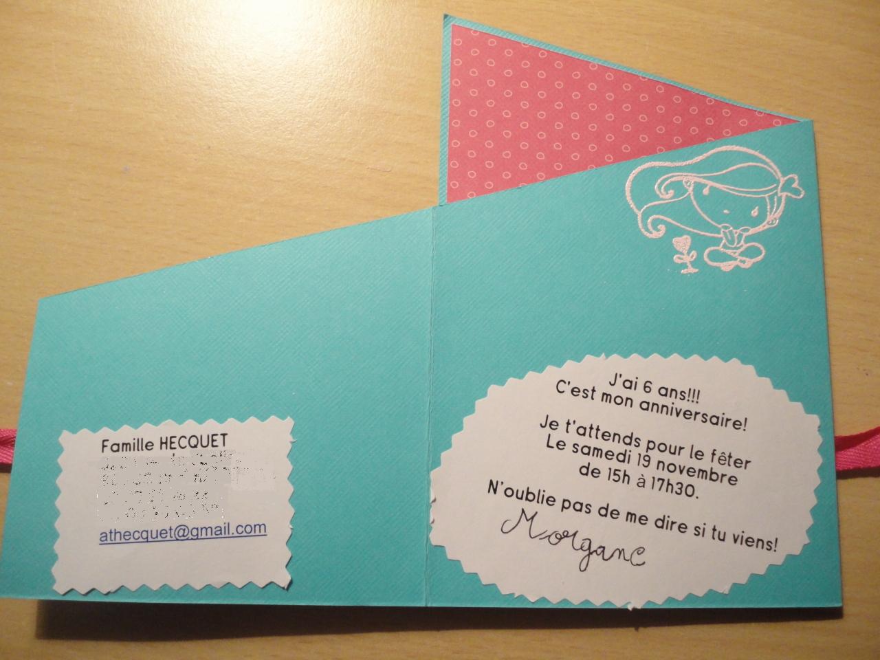 L'atelierscrap d'Aurore: Cartons d'invitation gouter d'anniversaire ...