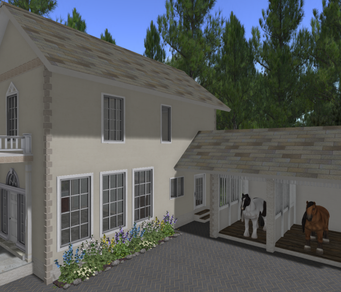 Rock the Moon: Gray House & Stable