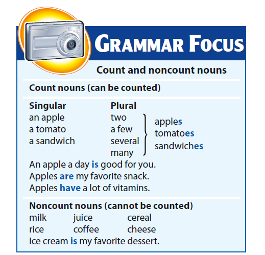 Count and noncount nouns - English Grammar