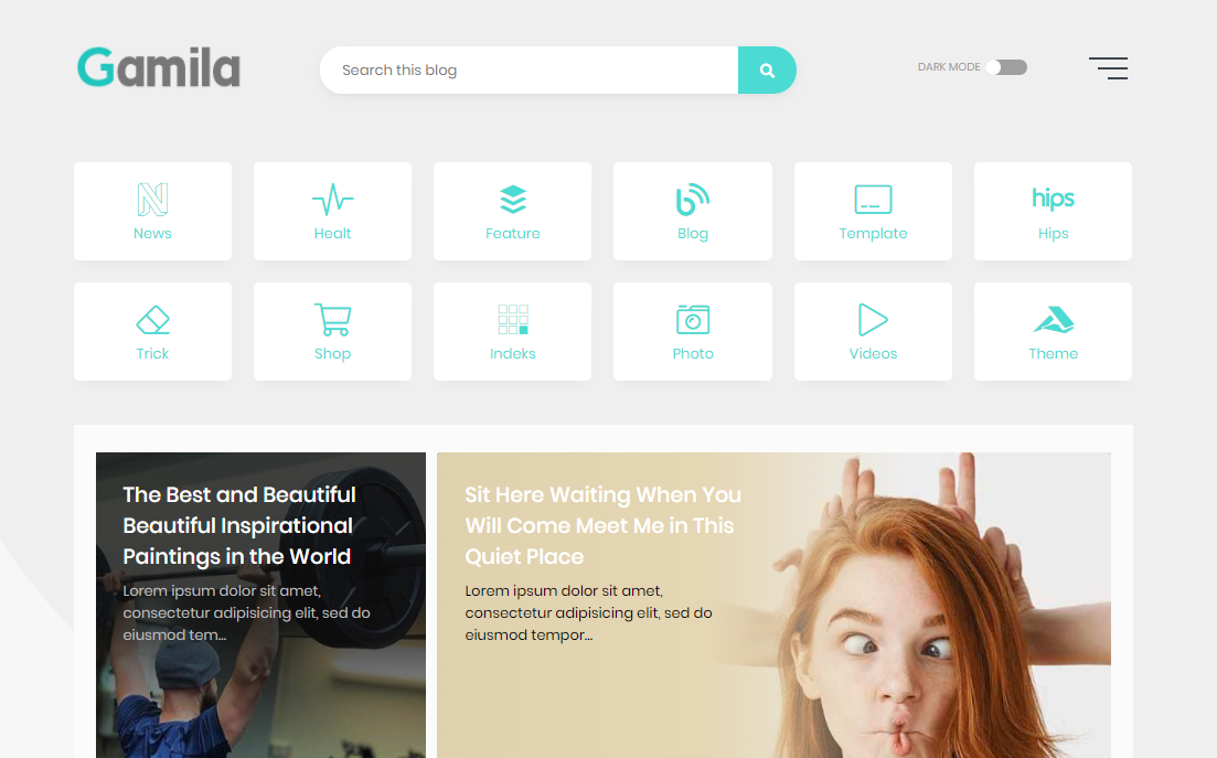 Gamila Terbaru Blogger Responsive Template Download - NQnia