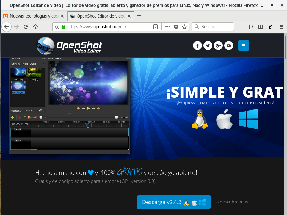 Nuevas tecnologías y cosas de esas: Openshot