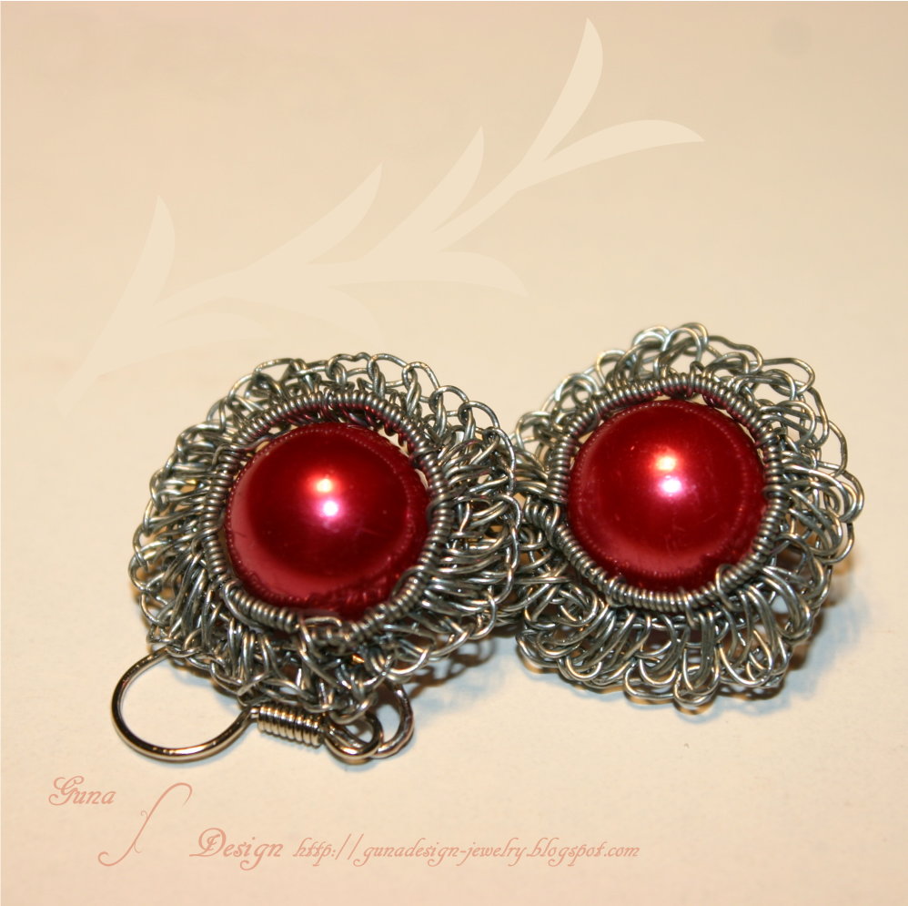 Irish wire crochet lace earrings